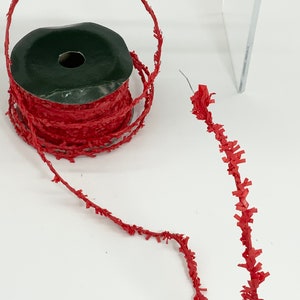 6 Rolls of Red Wired Ribbon DIY Wreaths Craft Kits Home Decor DIY ...