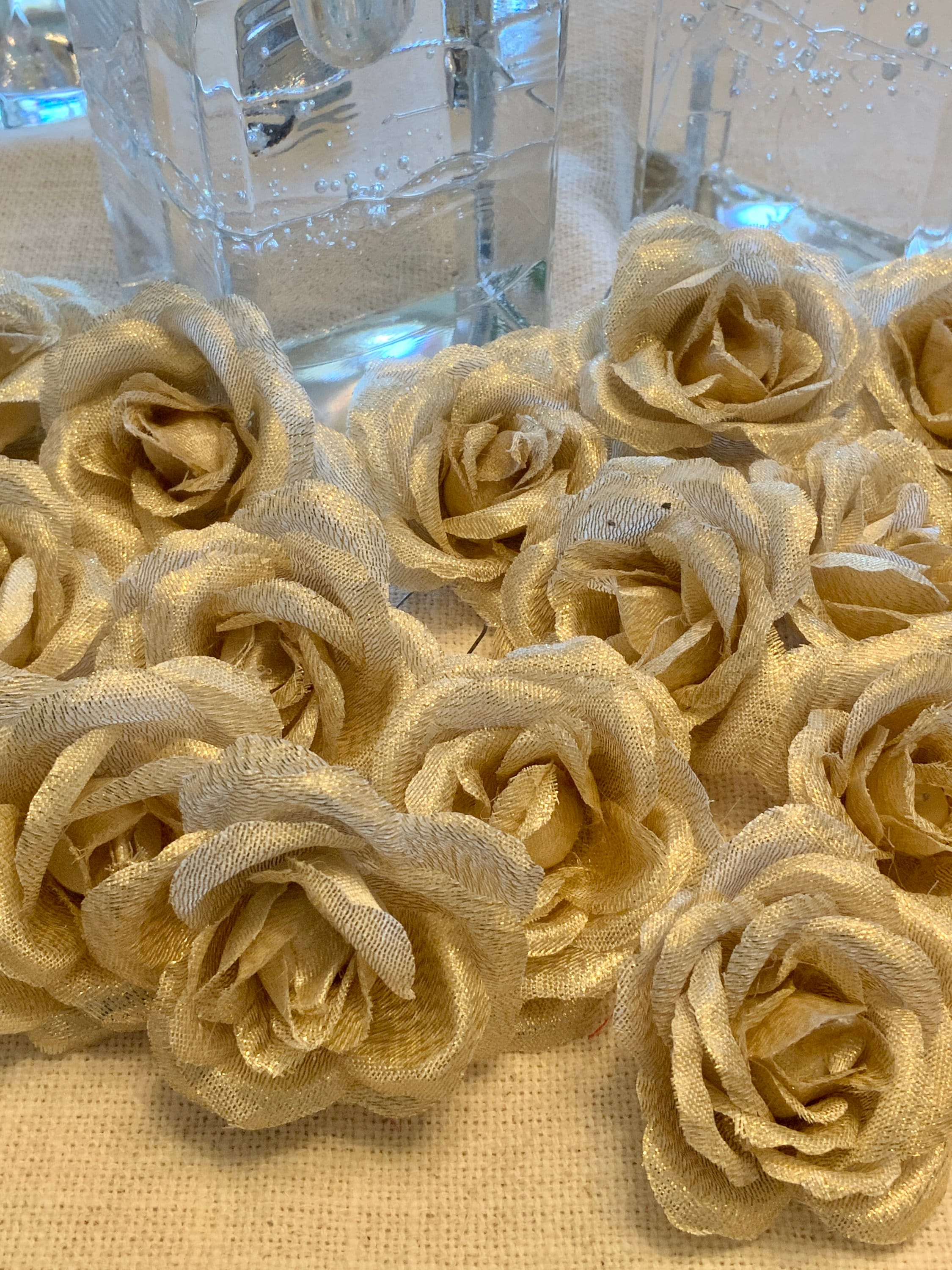 20 Gold Mini Roses DIY Wedding Arrangement Small Gold Roses Party ...
