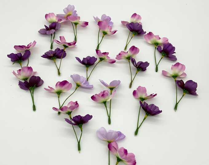 Purple Artificial Flower Heads, Spring Wedding Decor (set of 16) - Etsy