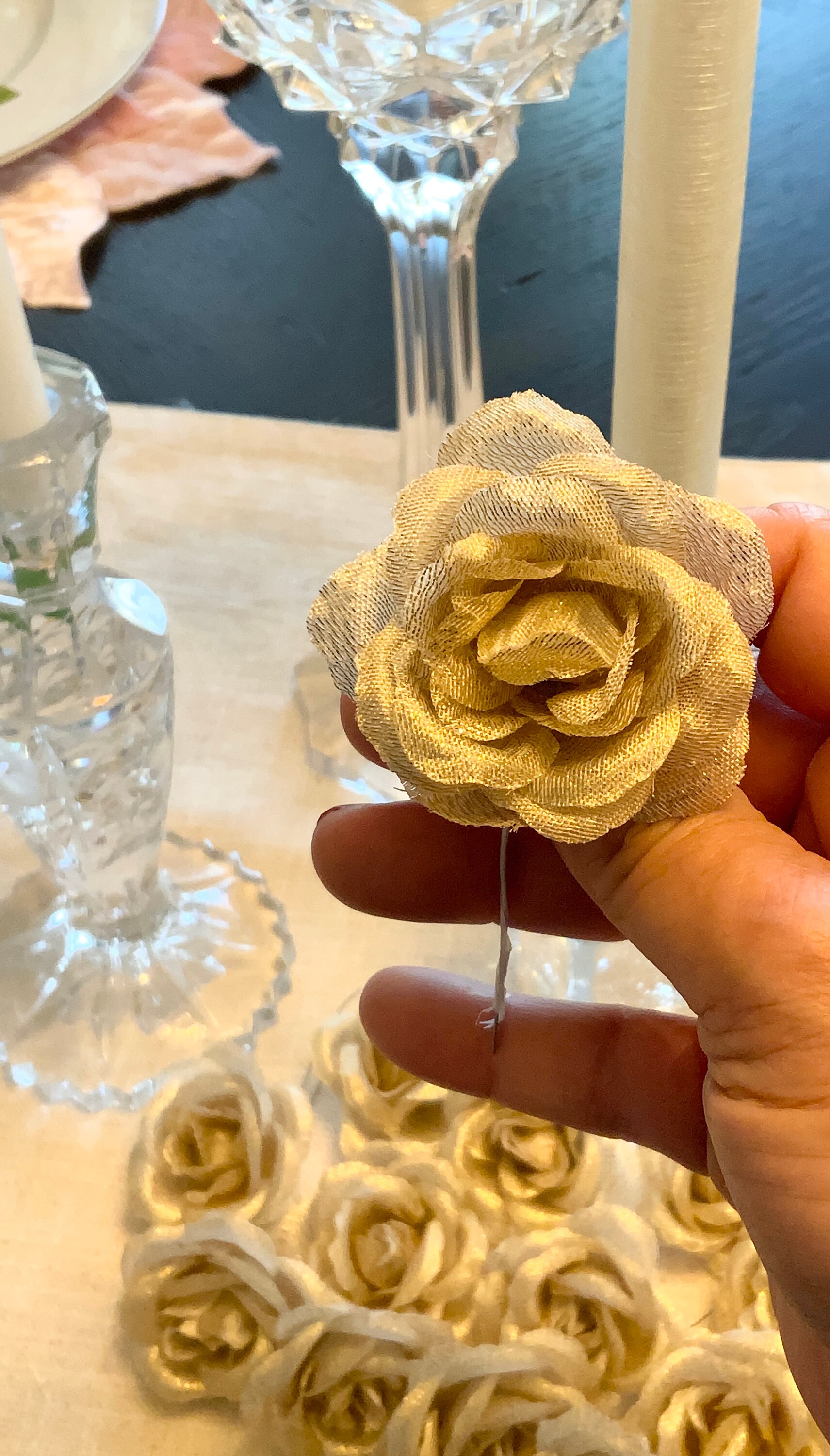 20 Gold Mini Roses DIY Wedding Arrangement Small Gold Roses Party ...
