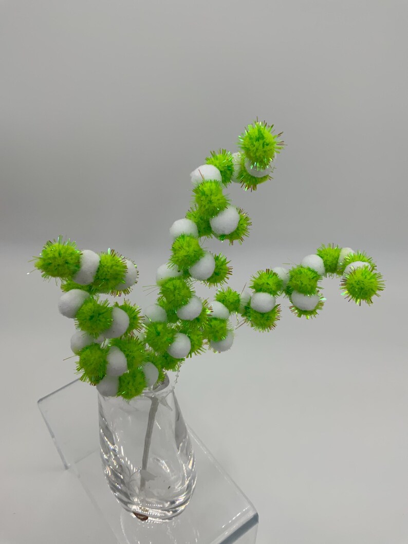 White & Green Decor Pick; Table Decor Accent; DIY Centerpiece Pick ...