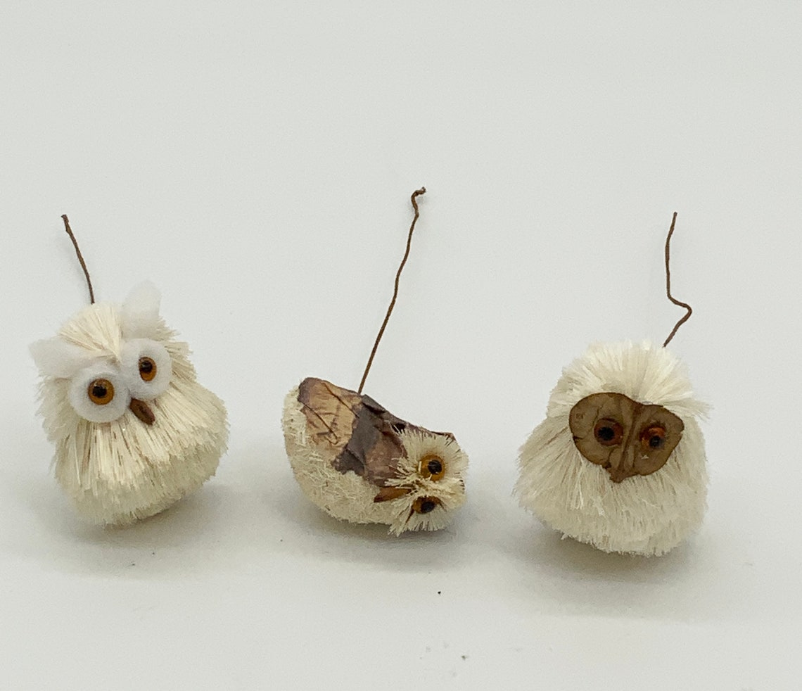 DIY Wreath Owl Accents Woodland Animal Craft Supply White Owl Fall ...