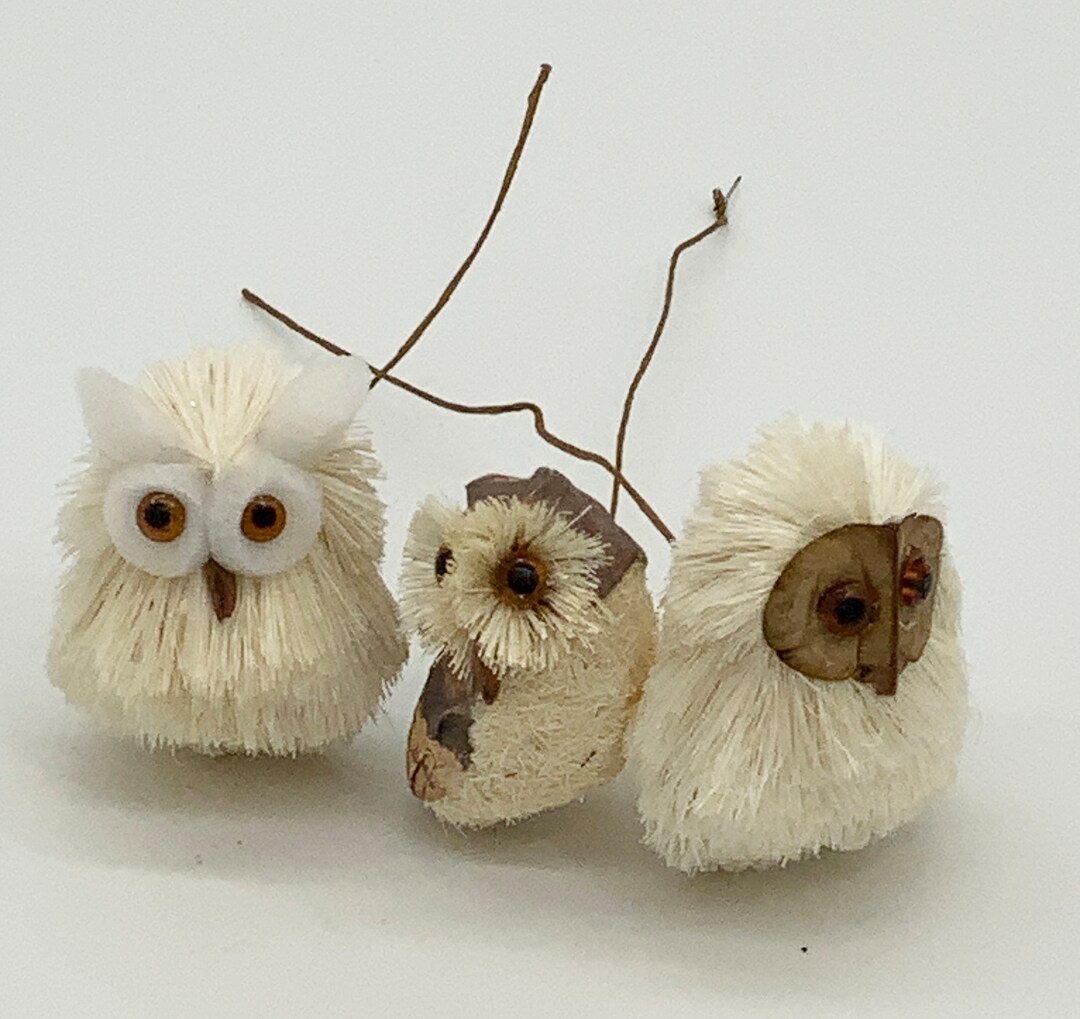 DIY Wreath Owl Accents Woodland Animal Craft Supply White Owl Fall ...