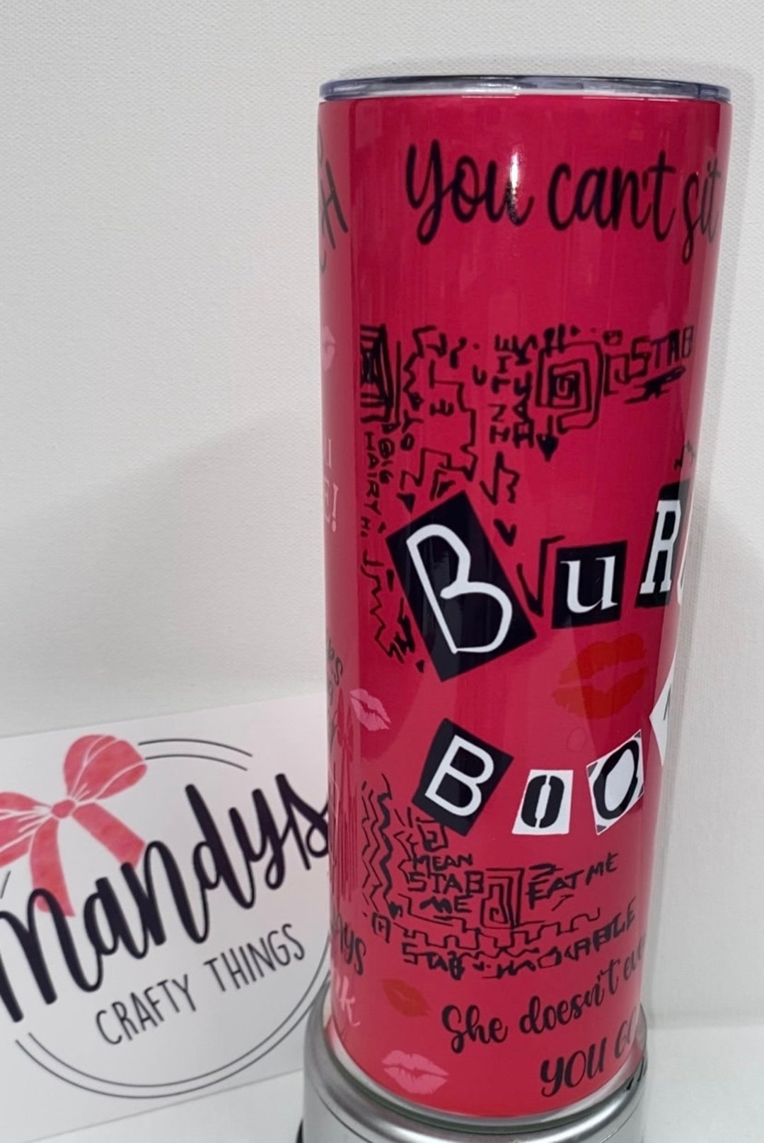 BURN BOOK Mean Girls Boo You Whore Sublimation 20oz Tumbler Stainless ...