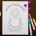 Russian Doll Coloring Page | Babushka Coloring Printable | Matryoshka ...