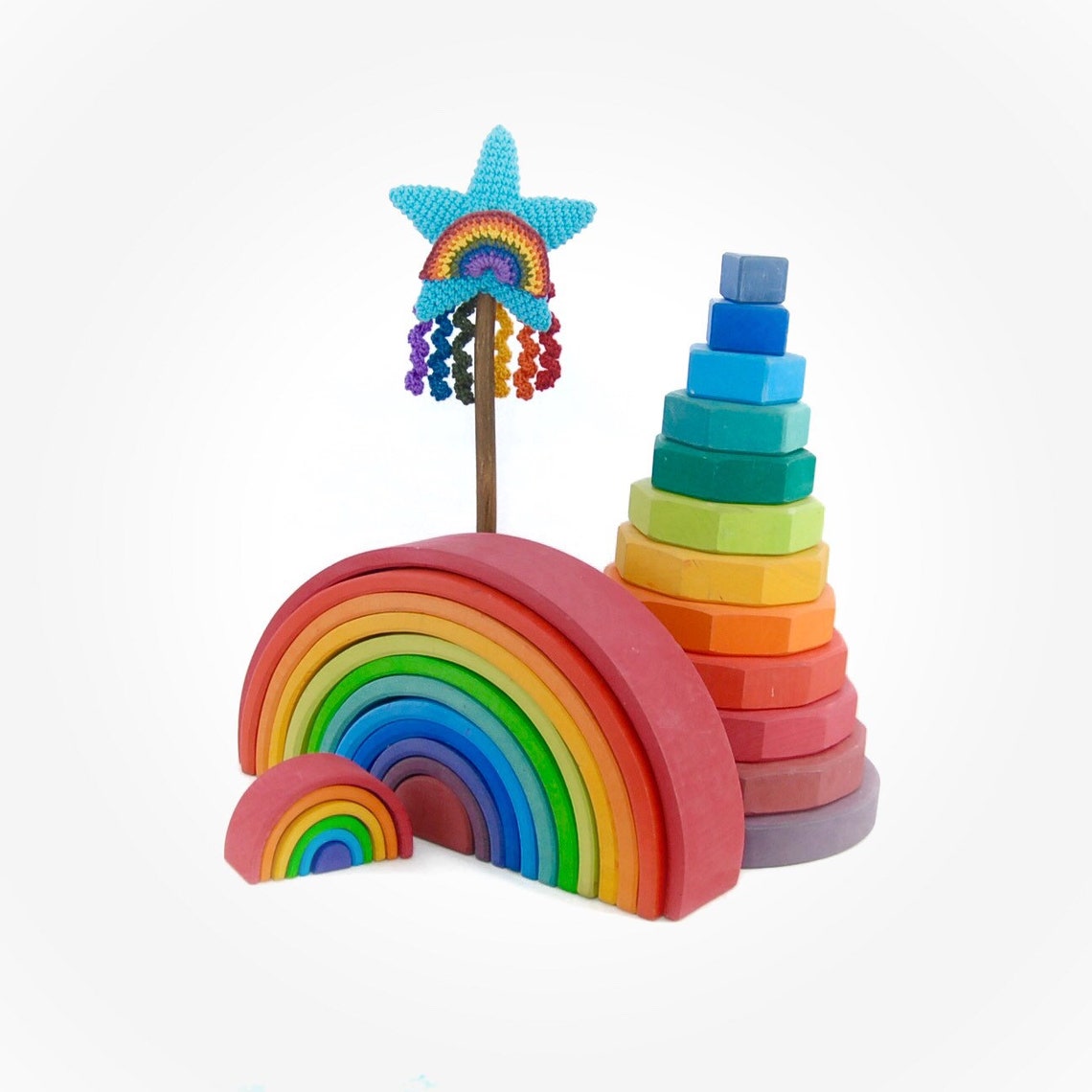 ULTIMATE MONOCHROME RAINBOW Magic Wand Crochet Toy Cozplay | Etsy