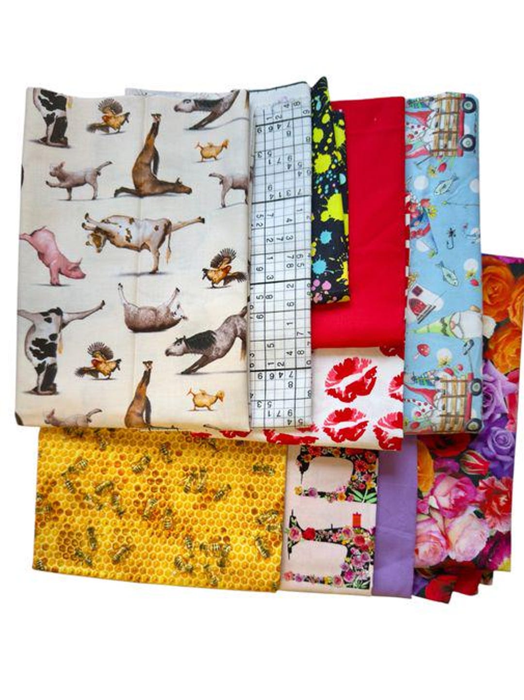 Colorful Cotton Fabric Package, SAVINGS PACKAGE, Surprise Fabric ...