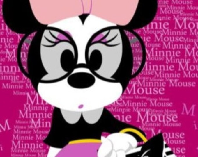 Panel Minnie Mouse Walt Disney Fabric Cotton - Etsy