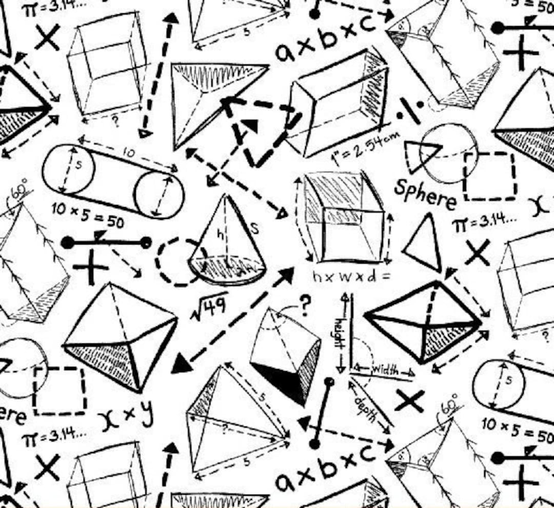 Cotton Geometry Formulas Sewing Science, Teacher, Engineering ...