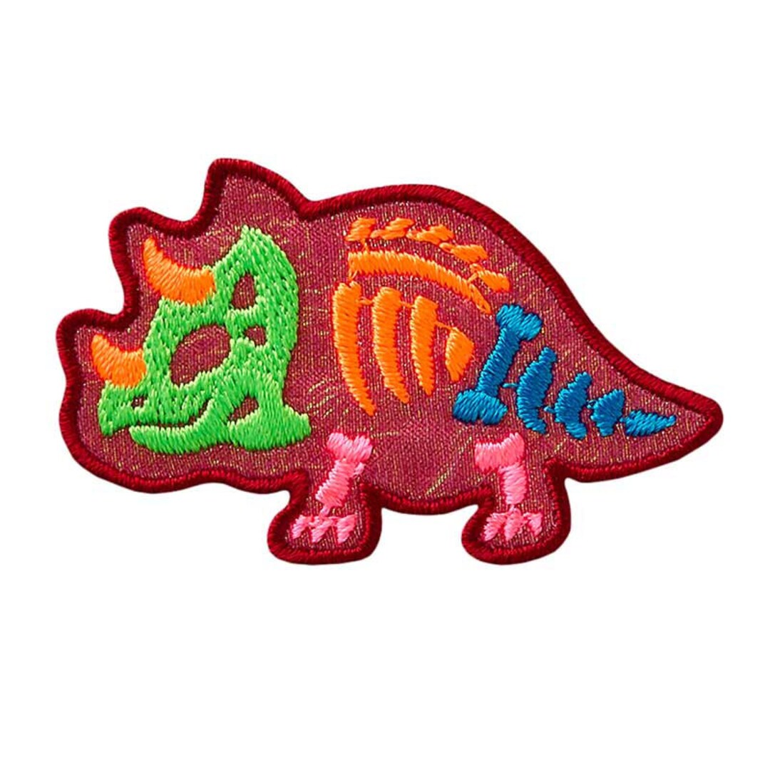 Iron-on Dinosaur Patch, Stegosaurus, Dino, Dinosaurs, Sewing, Patches ...