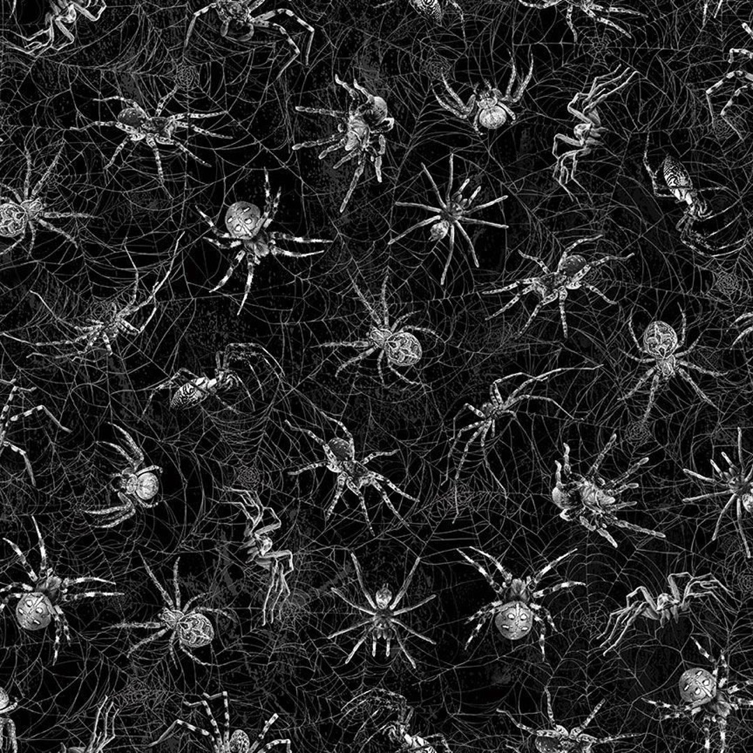 Cotton SPIDERS Arachnids, Spider Web, Insects, Sewing, Cotton Fabric ...