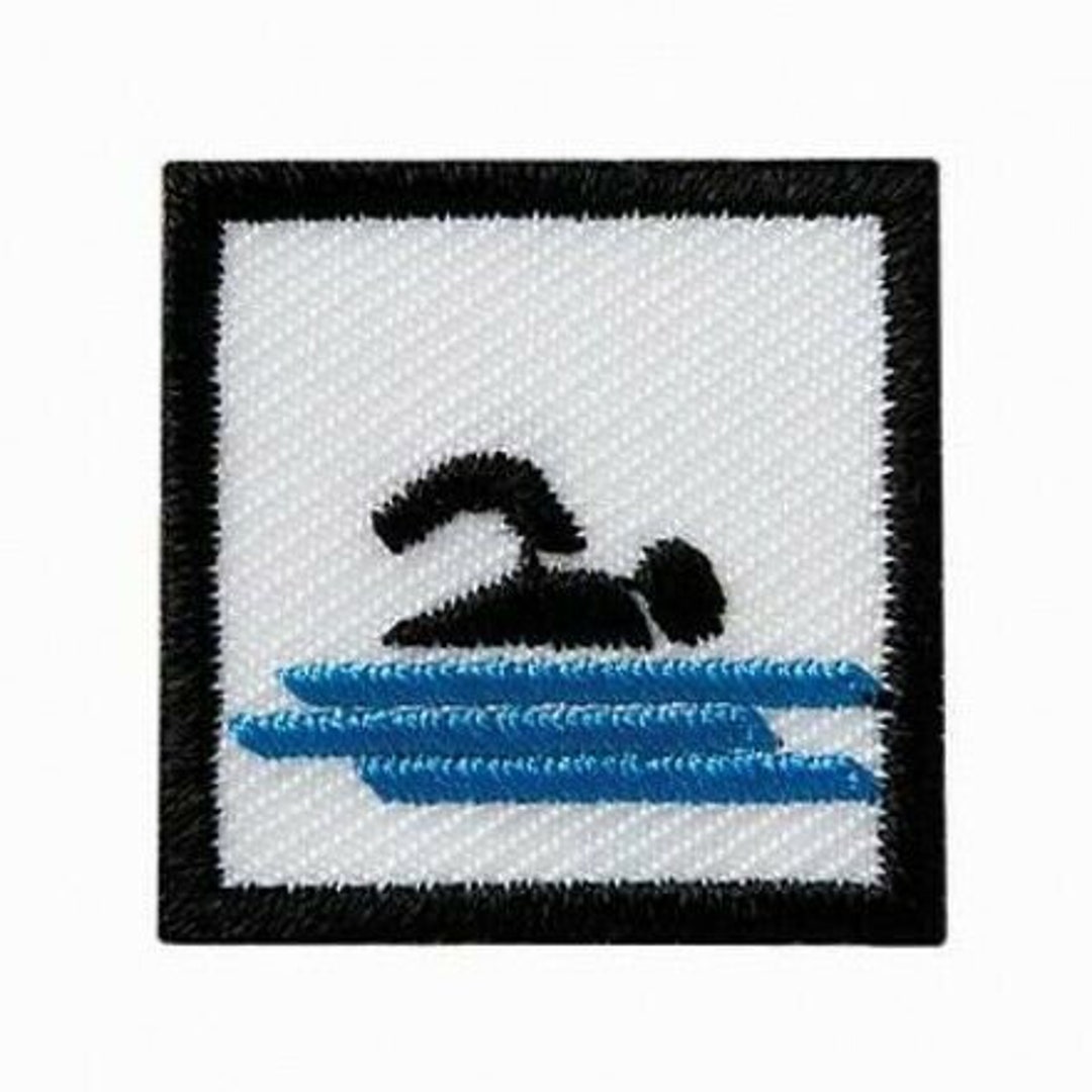 Iron-on Transfer Swimmer, Swimming, Swimming, Appliqués, Emblem ...