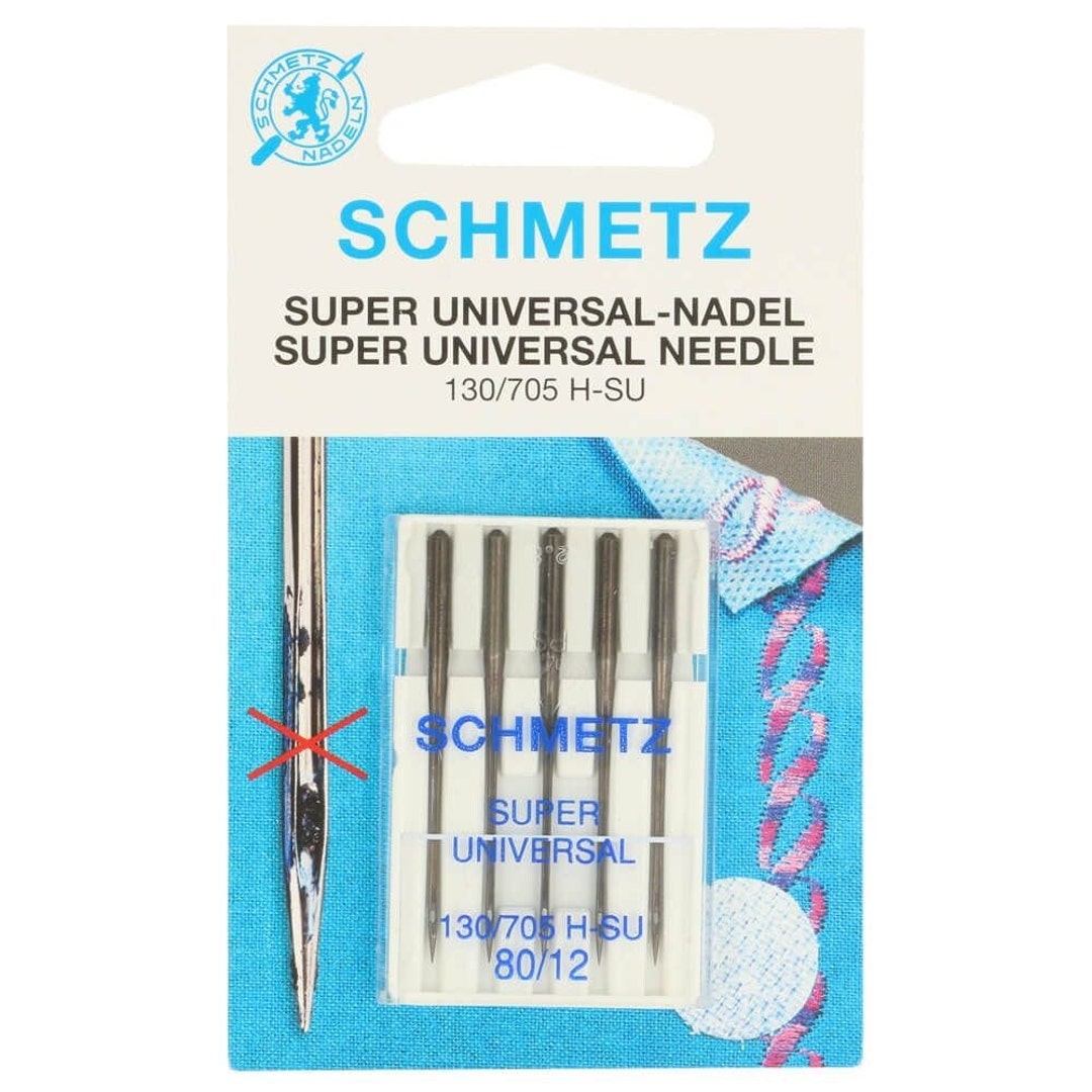 SCHMETZ Super Universal, Machine Needles, 5 Needles 80-12, NON-STICK ...