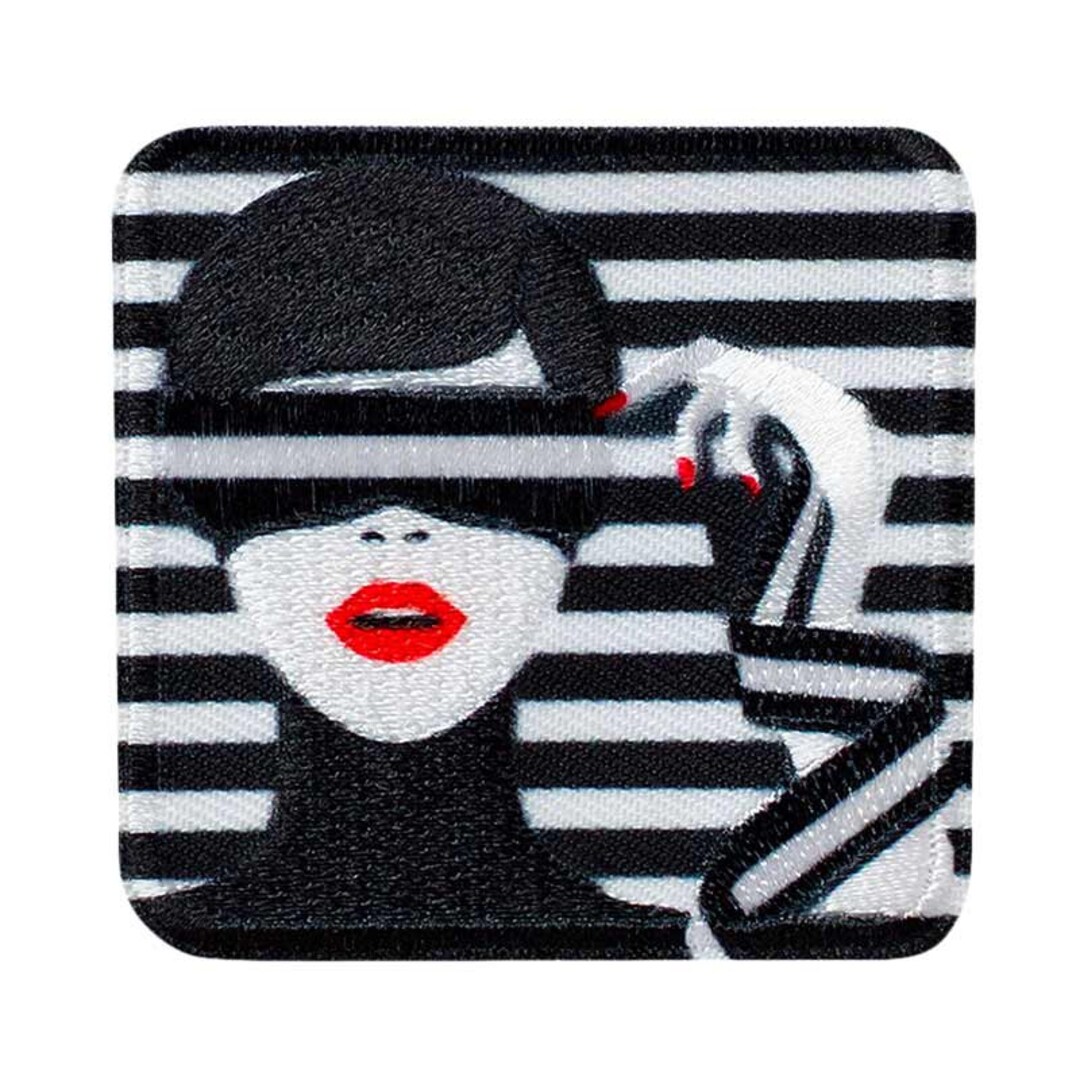 Woman With Red Lips, Lady, Patches, Patches, Iron-on Patches, Iron-on ...