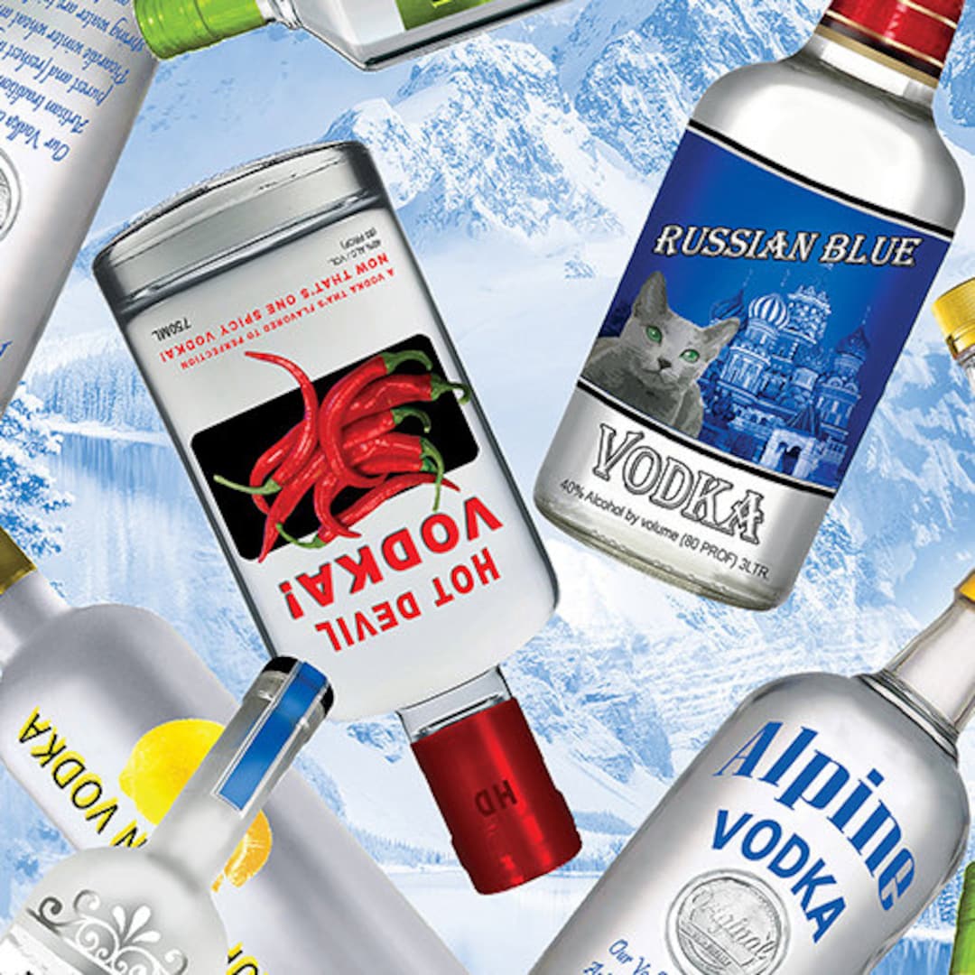 Cotton Fabric WODKA Vodka Spirit, Short Drink, Bar, Alcoholic Drink ...