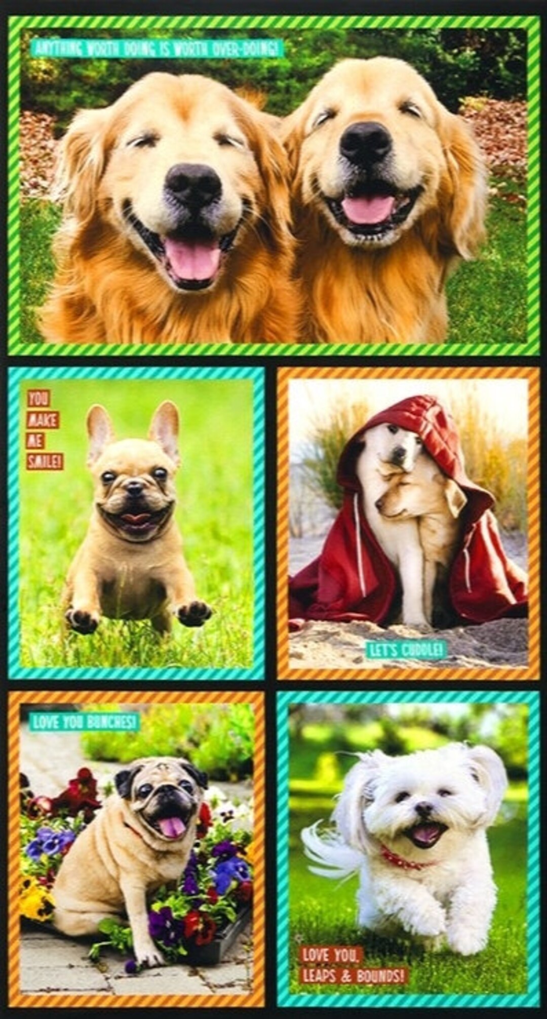 Cotton Panel Dogs, Dogs, Sewing, Patchwork Fabric, Woven Fabric ...