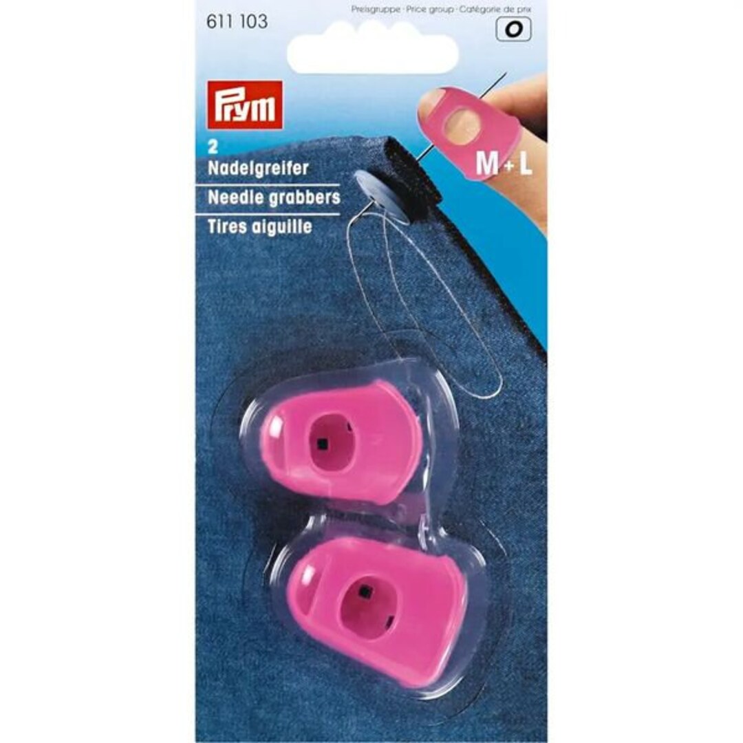 Prym Thimble M and L Needle Gripper Silicone, Pink, Sewing, Sewing ...