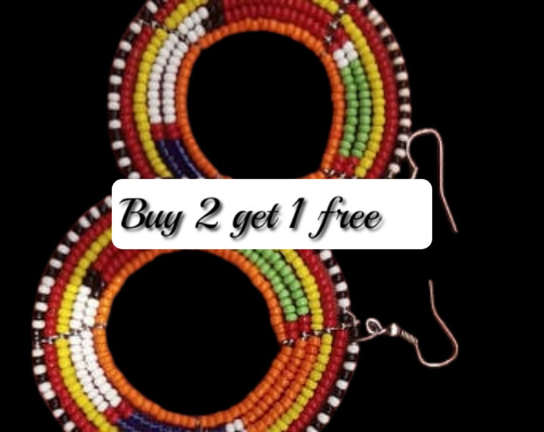 Maasai Earrings, African Earrings, Kenya Earrings, Handmade Earrings ...