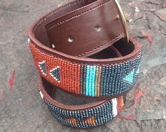 Beaded Zulu Belt. South African Flag Beaded Belt - Etsy