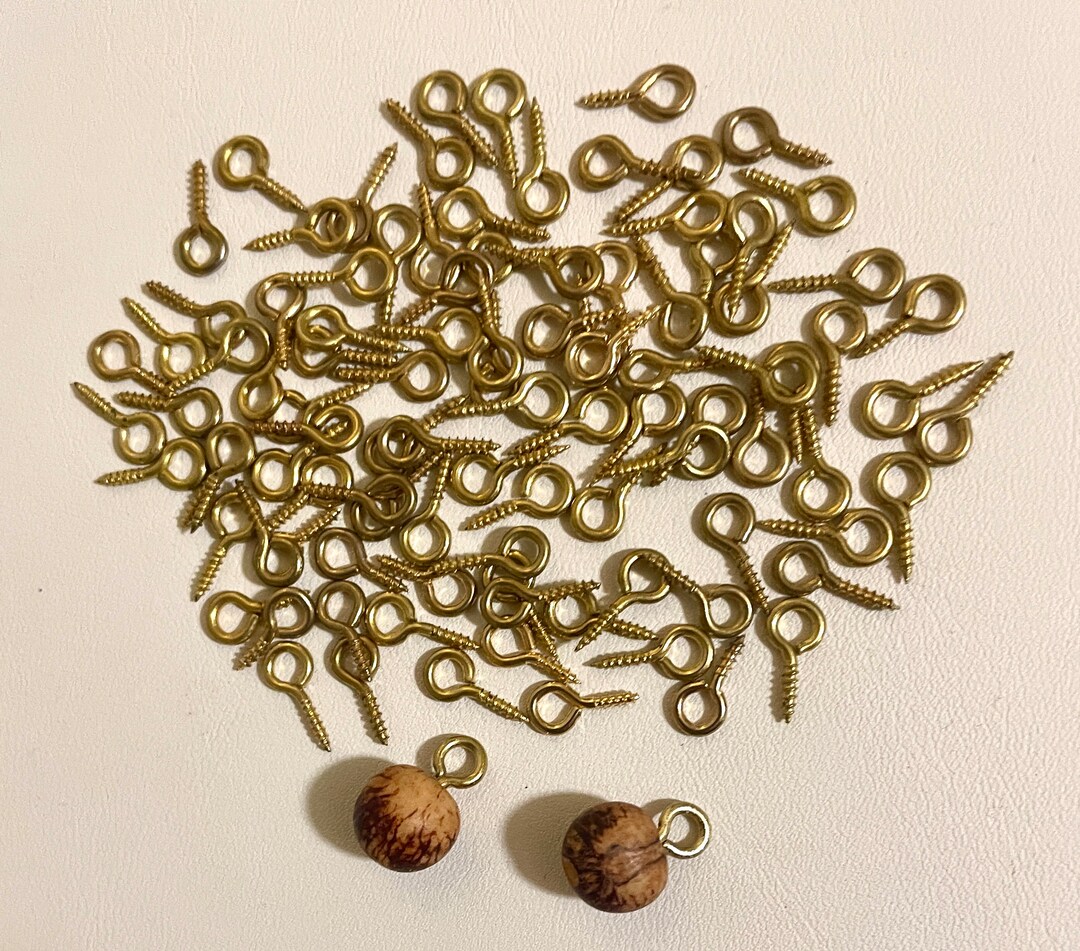 Screw-in Jewelry Making Loops Findings 1/4" W/ 4mm Loop 50 Pack ...