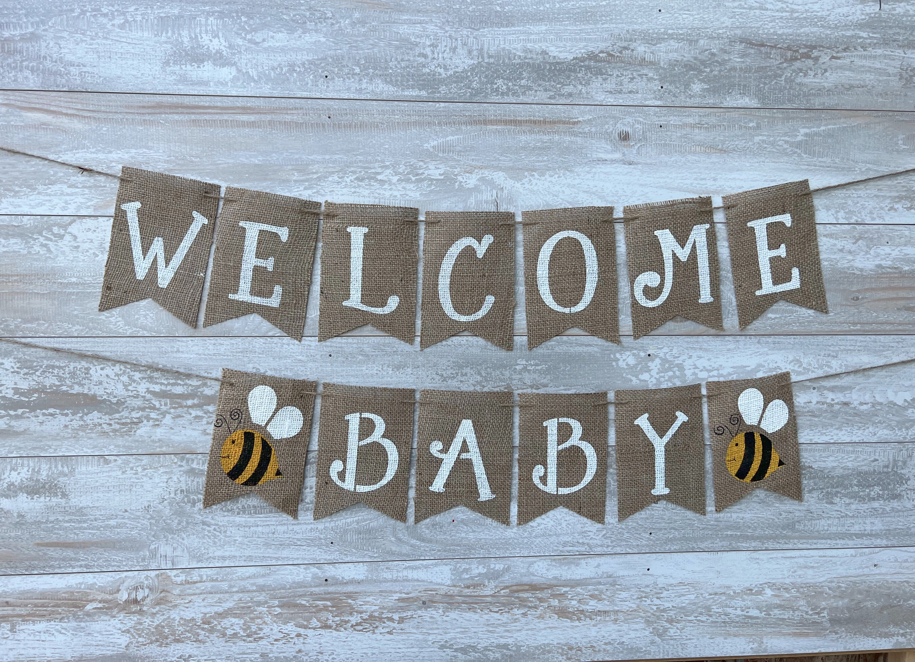 Bumble Bee Baby Shower Decor, Bee Welcome Baby Banner, Honey Bee Baby ...