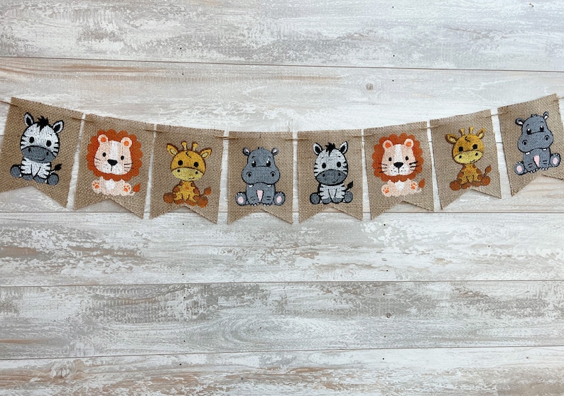 Safari Party Decor, Jungle Animals Banner, Zoo Animals Banner, Safari ...