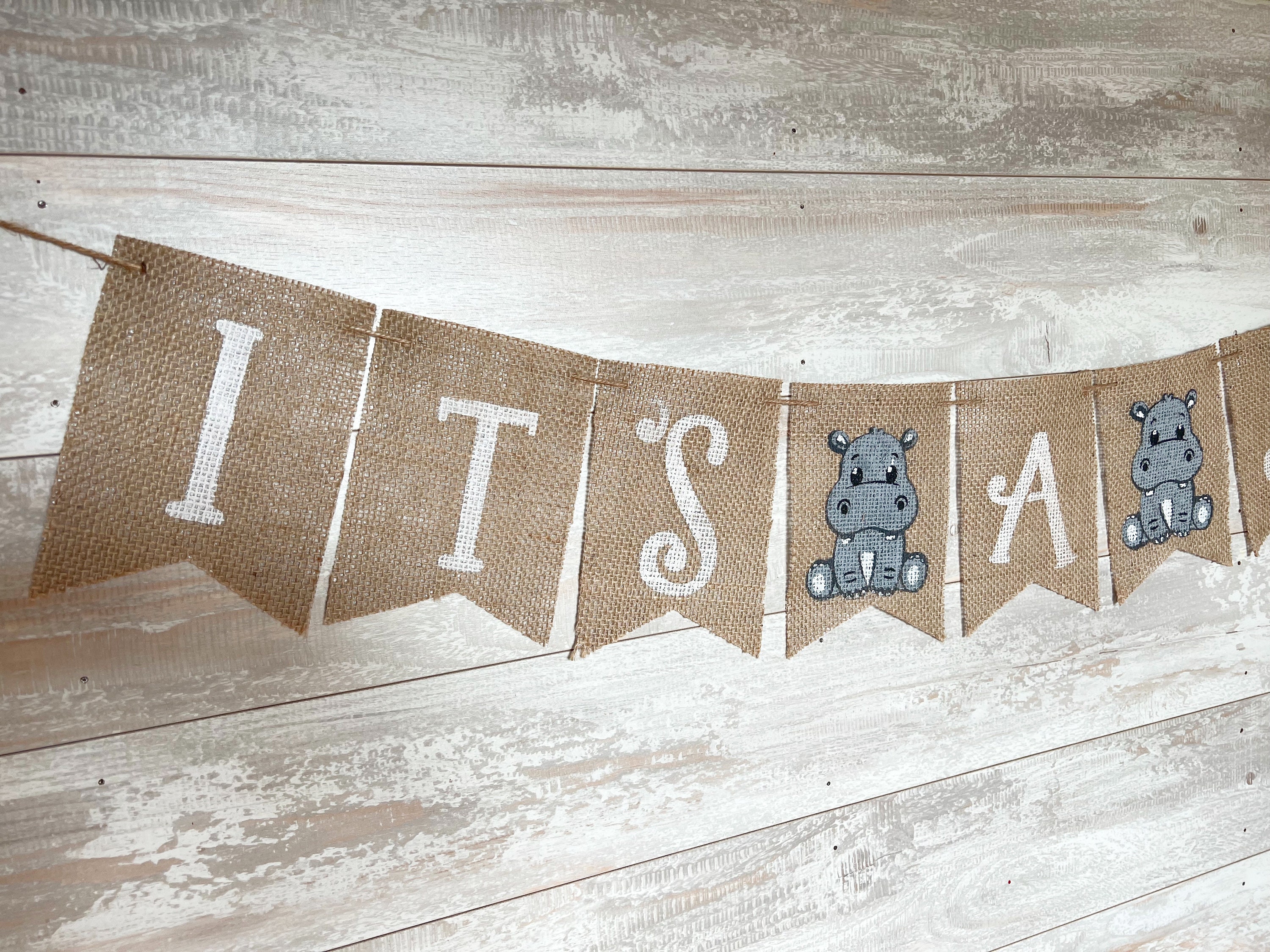 Hippo Party Decorations, Hippo Baby Shower Party, Safari 1st Birthday ...