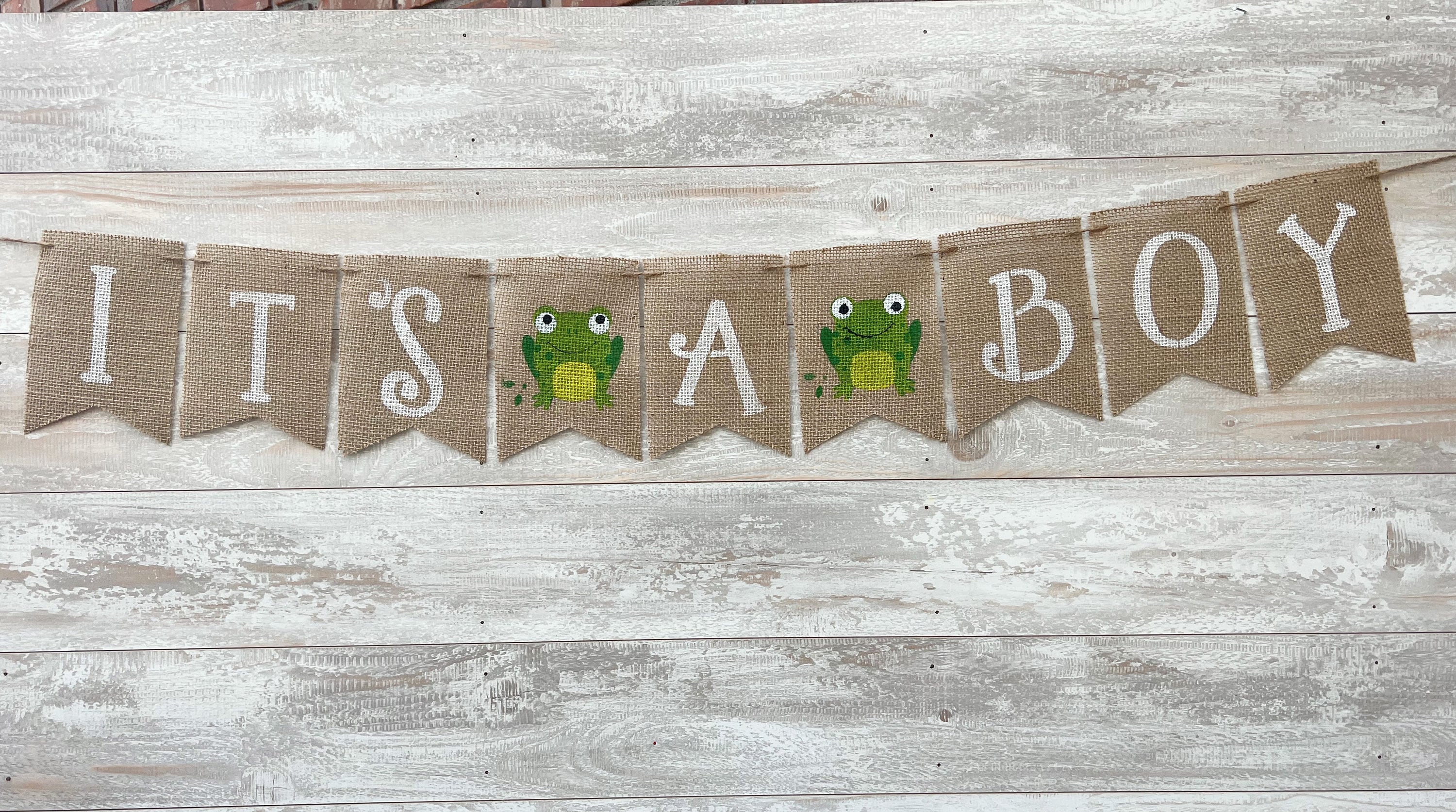 It's A Boy Frog Party,frog Banner, Frog Birthday Banner, Froggy Banner ...