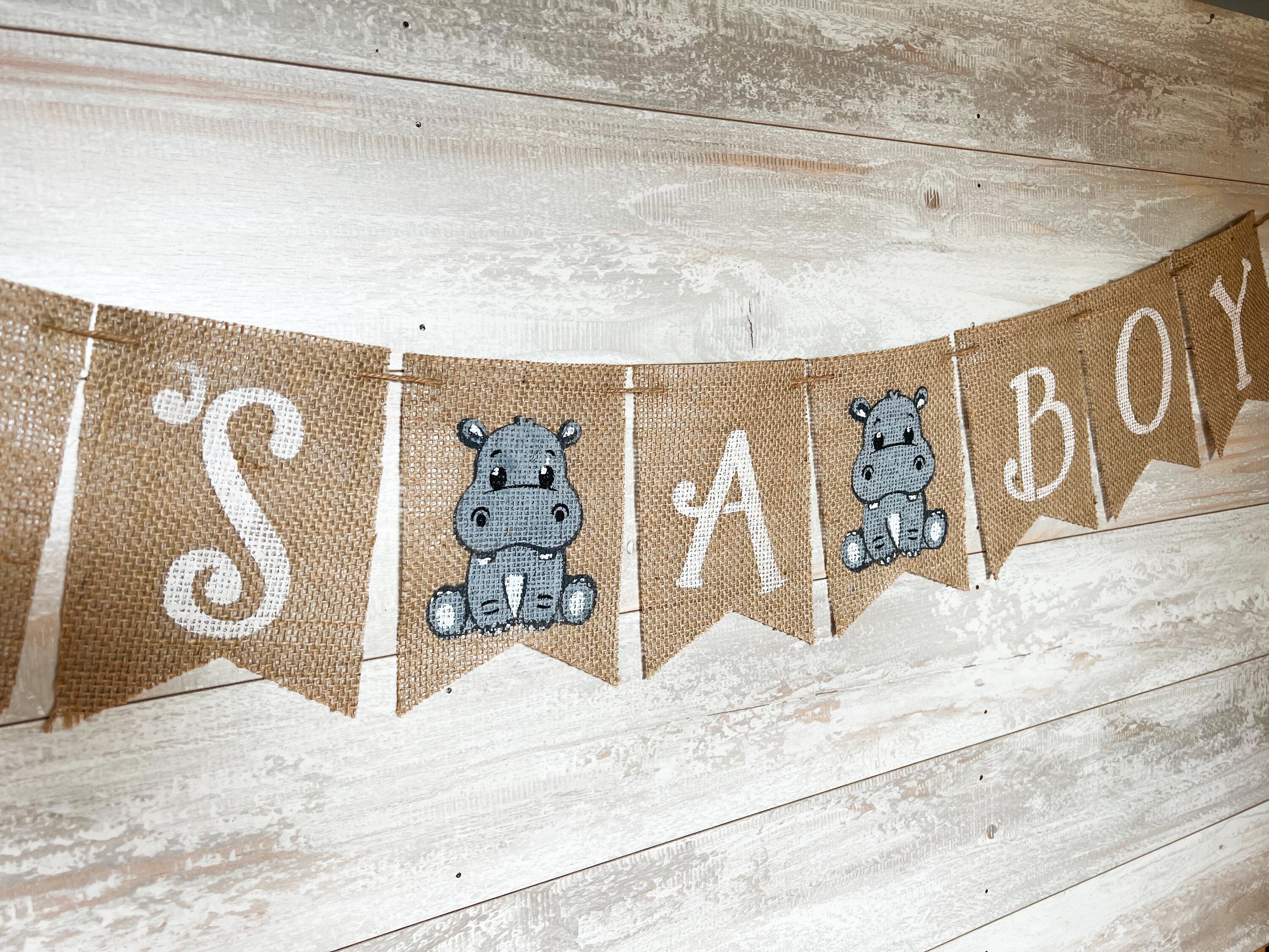Hippo Party Decorations, Hippo Baby Shower Party, Safari 1st Birthday ...