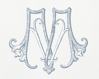 AC Vintage Wedding Monogram CA Classic Monogram Vintage Monogram ...