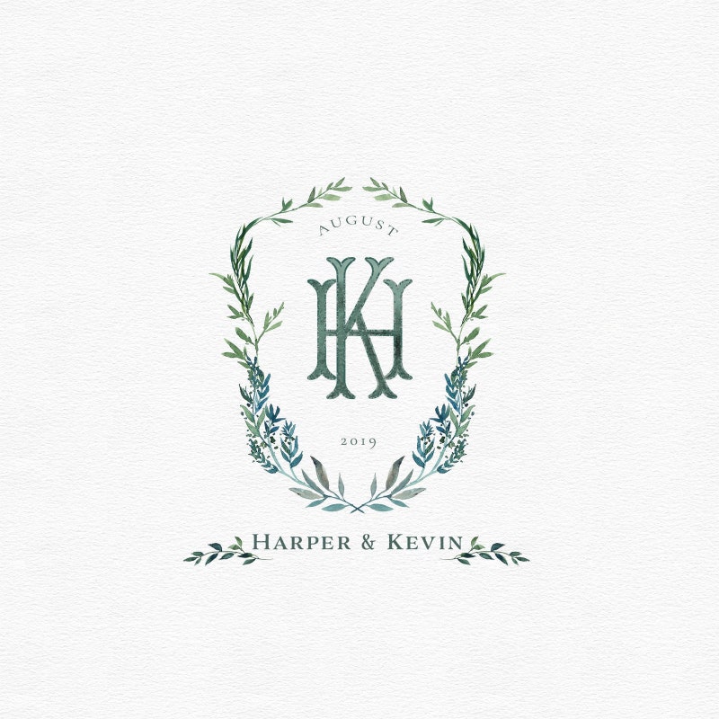 Watercolor Monogram - Etsy