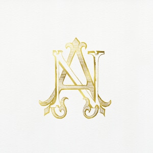 AN Vintage Monogram · NA Duogram · AN Classic Wedding Monogram ...