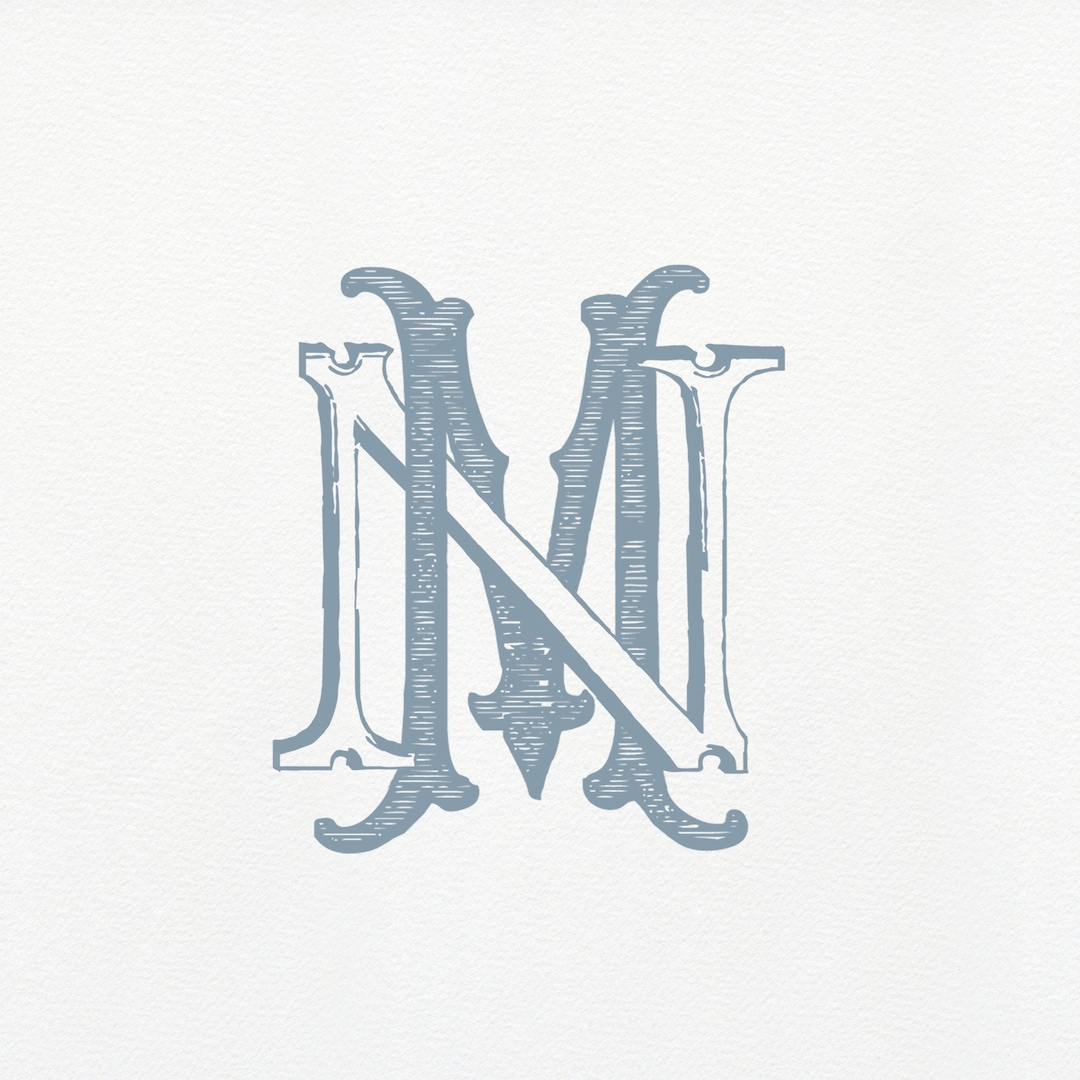 MN Vintage Monogram · NM Duogram · MN Classic Wedding Monogram ...