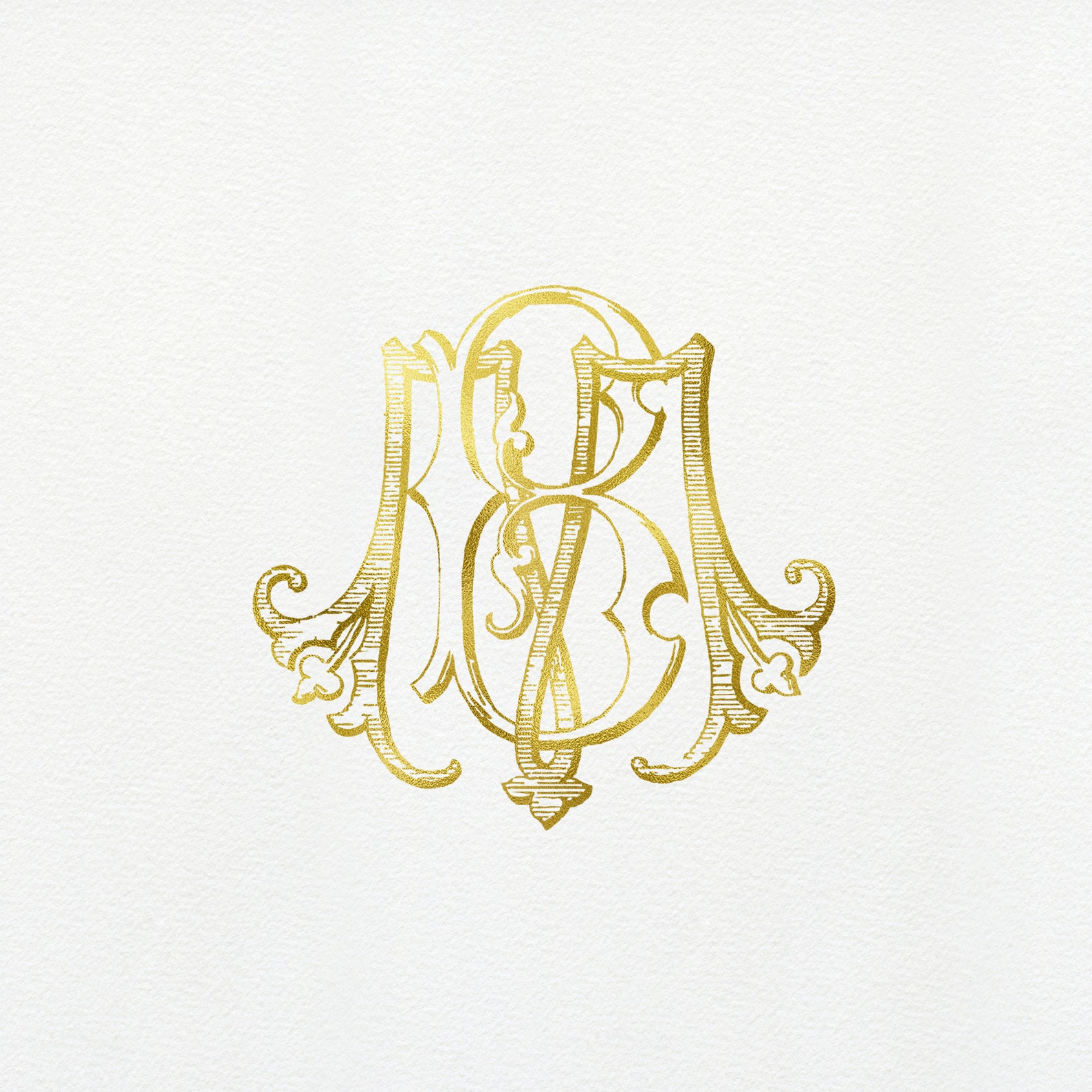 BM Vintage Wedding Monogram MB Classic Monogram Vintage - Etsy