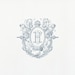 Vintage Crown Monogram Wedding Crest - Etsy