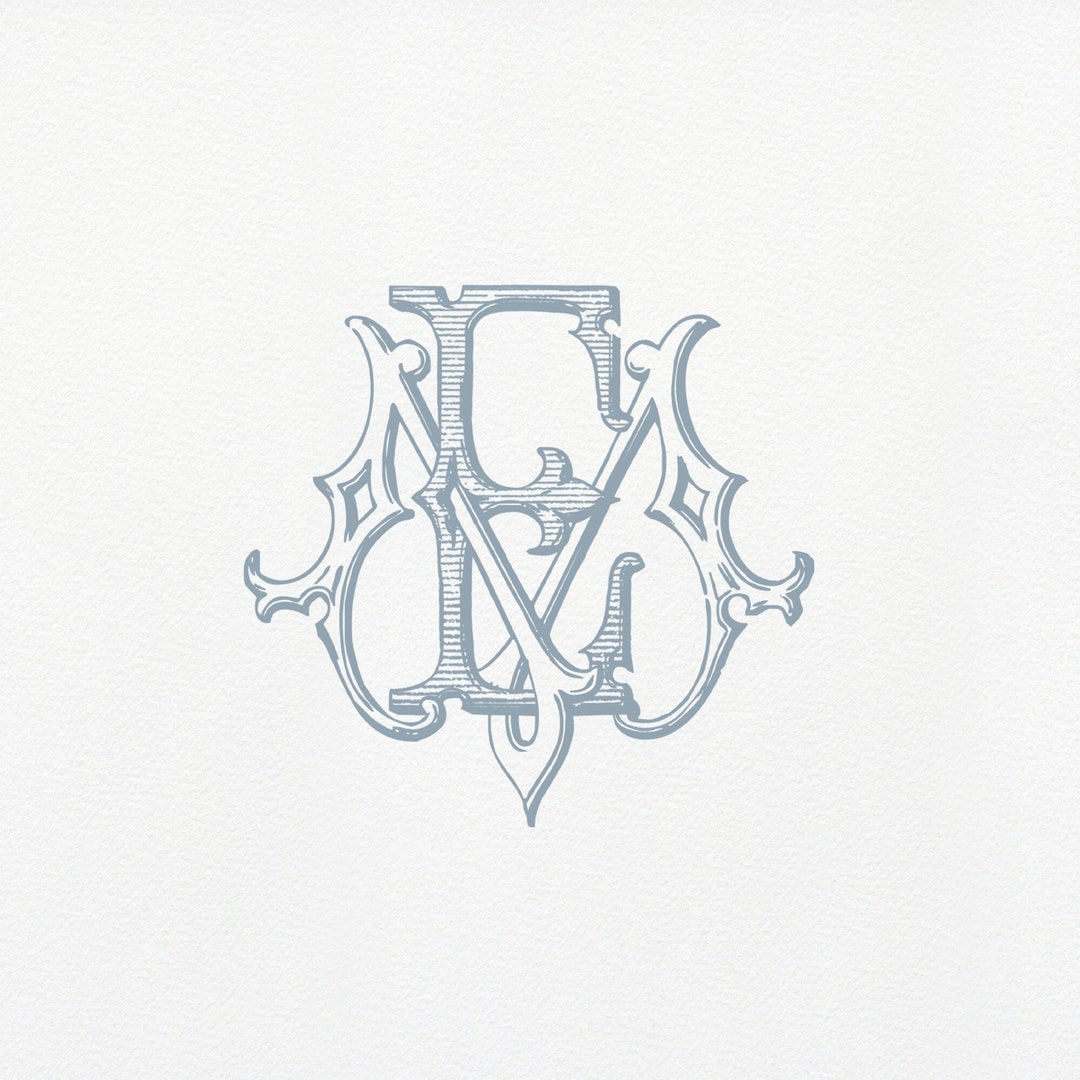 EM Classic Monogram | ME Vintage Monogram | Duogram - Etsy