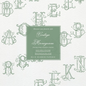 Classic Wedding Monogram · Vintage Monogram · Digital Duogram - Etsy