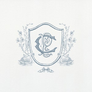 Vintage Swan Wedding Crest: Custom Monogram Logo (digital File) - Etsy