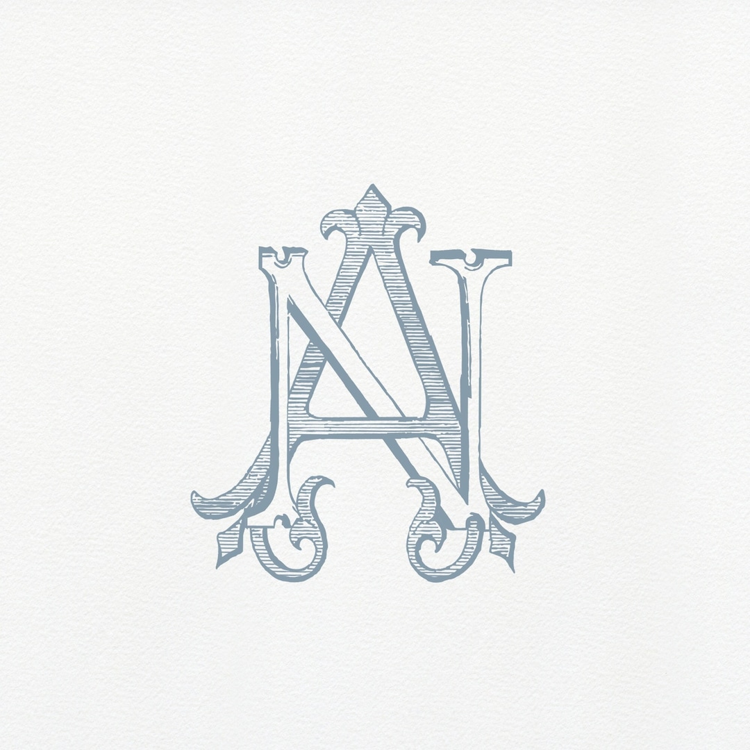 AN Vintage Monogram · NA Duogram · AN Classic Wedding Monogram ...
