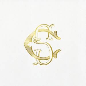 Vintage CS/SC Interlocked Monogram: Classic Wedding Duogram (digital ...