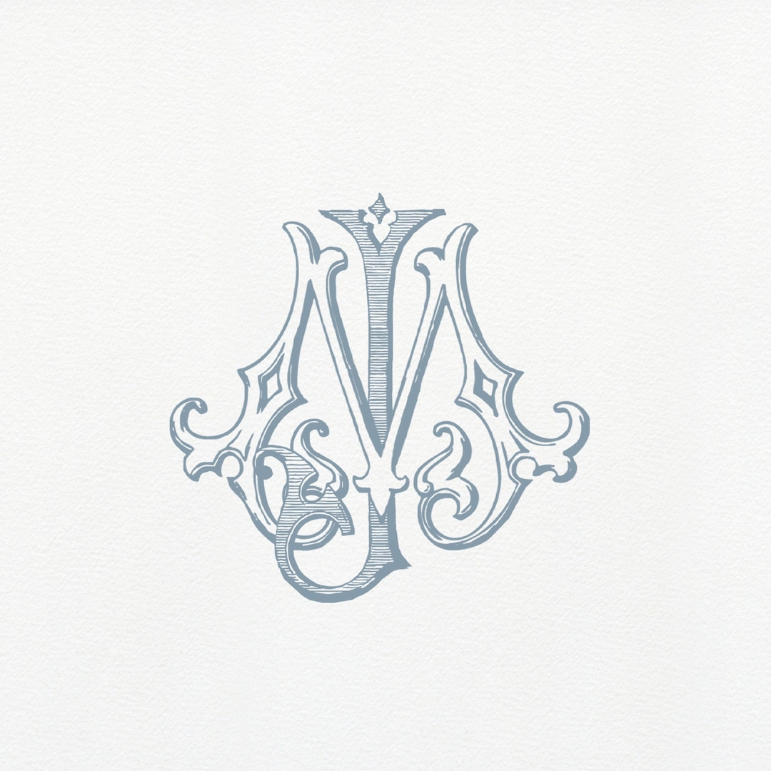 JM Vintage Monogram · MJ Duogram · JM Classic Wedding Monogram ...