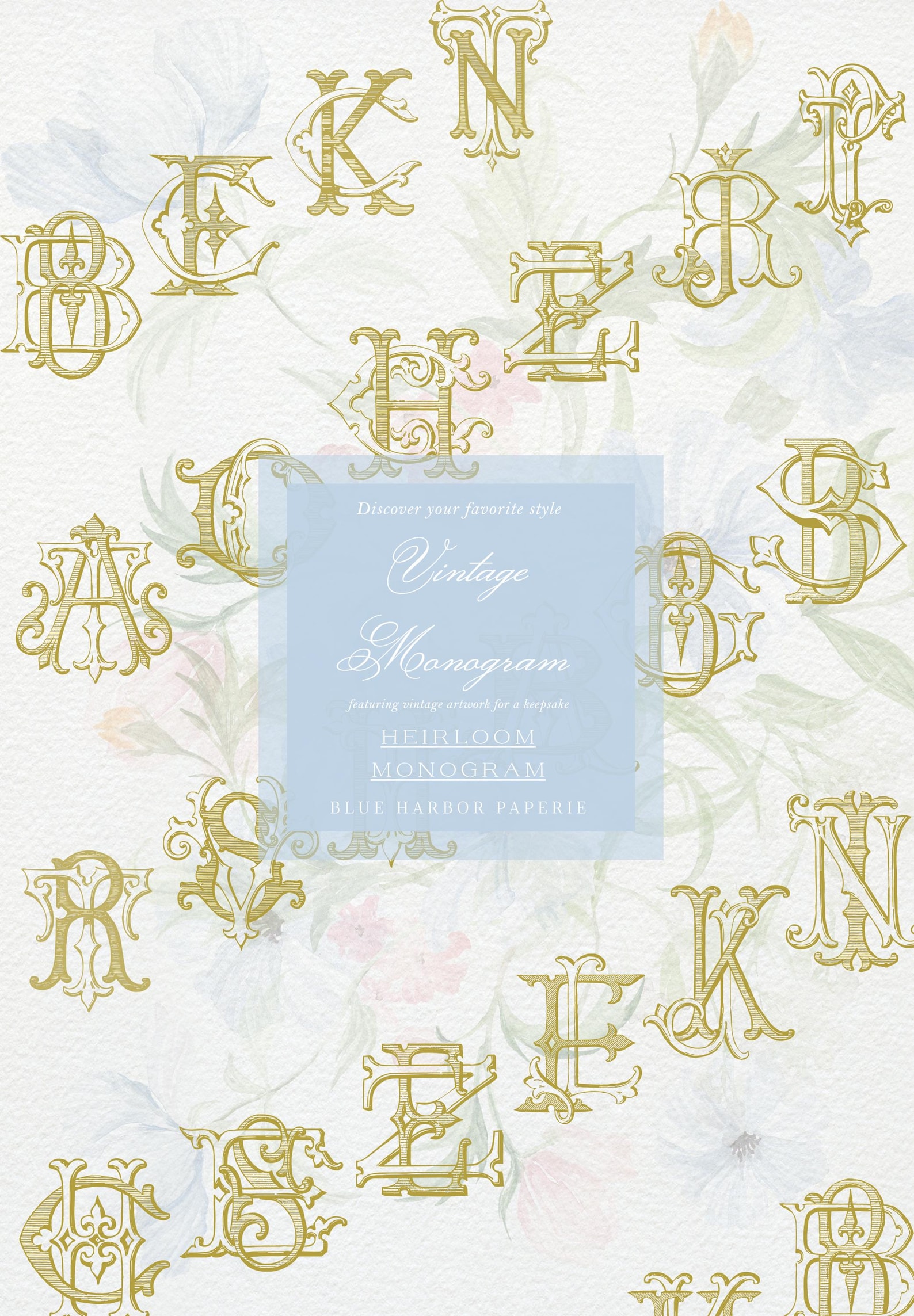 Classic Wedding Monogram · Vintage Monogram · Digital Duogram - Etsy