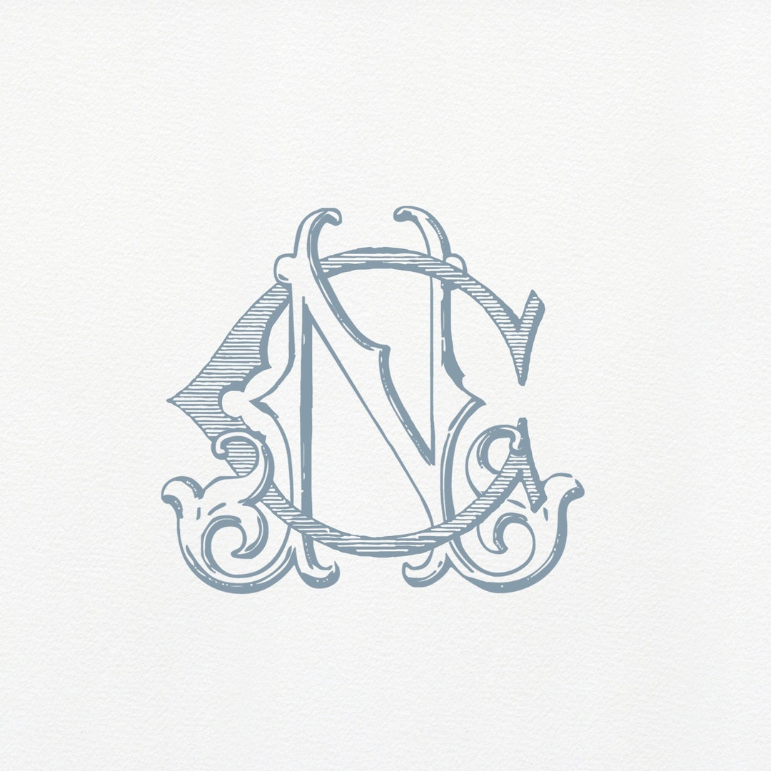 CN Vintage Monogram · NC Duogram · CN Antique Classic Wedding Monogram ...
