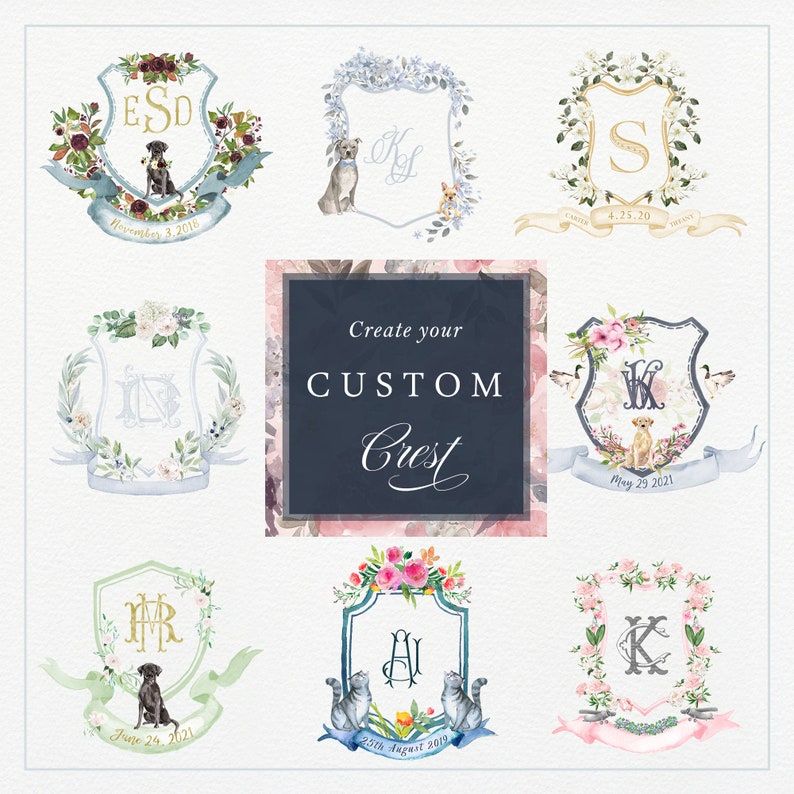 Custom Crest Design Custom Branding Design Bespoke Crest | Etsy