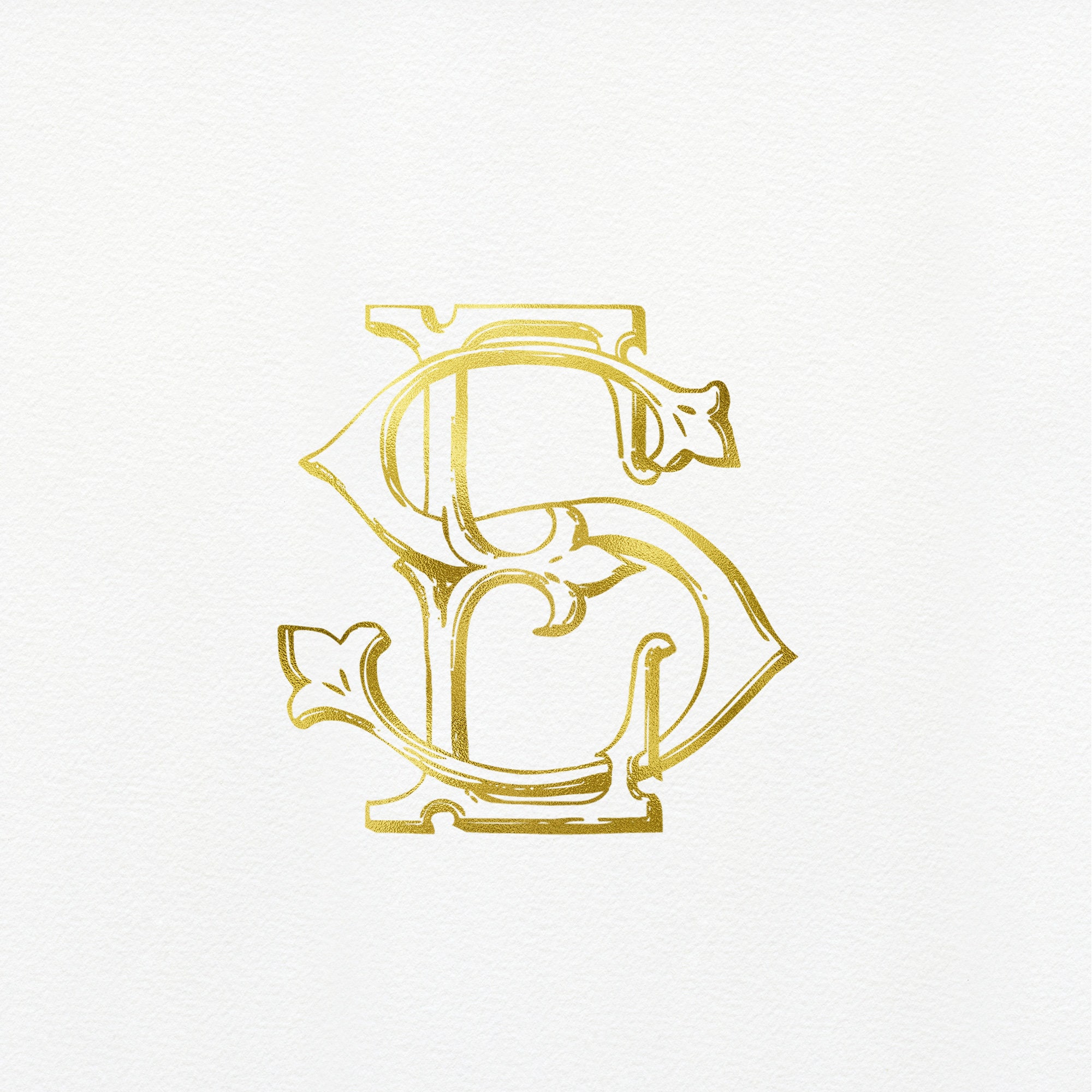 Vintage ES/SE Interlocked Monogram: Classic Wedding Duogram (digital ...
