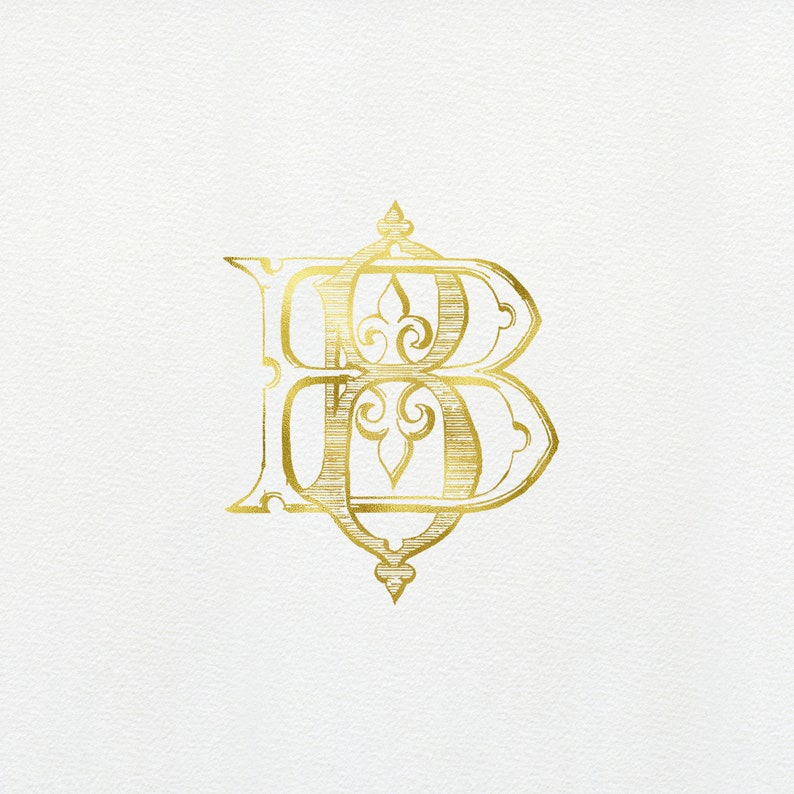 BB Vintage Wedding Monogram Classic Monogram Vintage - Etsy