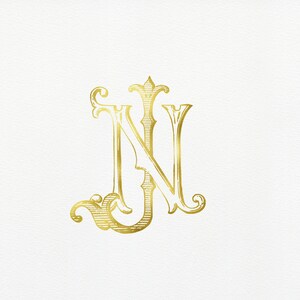 JN Vintage Monogram · NJ Duogram · JN Classic Wedding Monogram ...