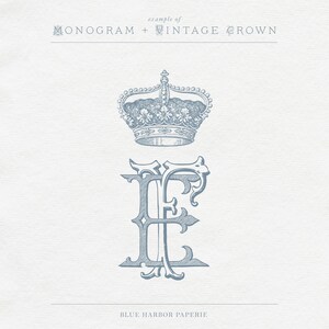 Vintage Monogram Crown ADD ON · Add a Vintage Crown to Your Monogram - Etsy