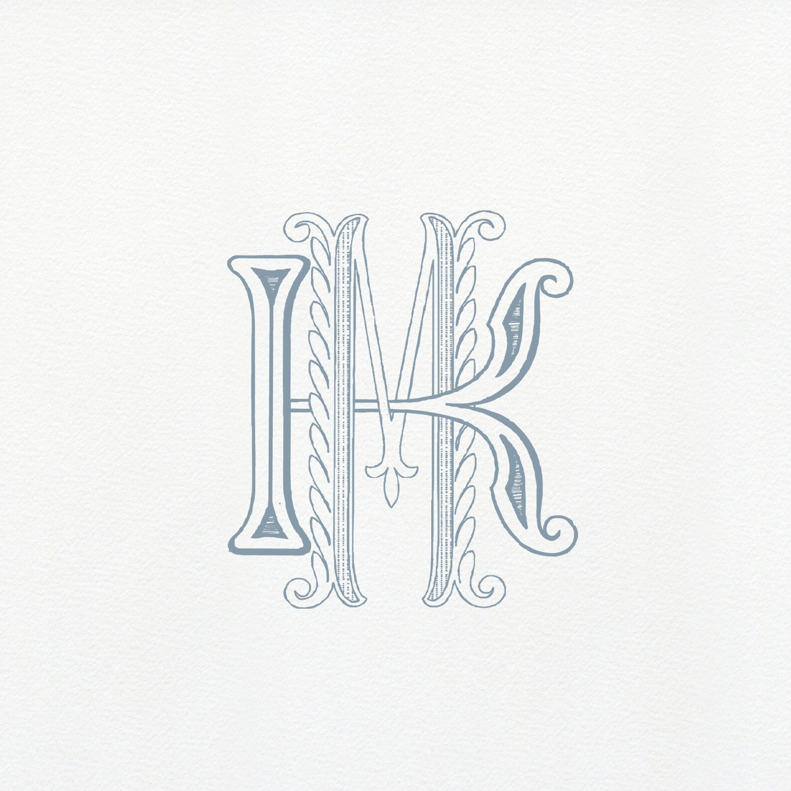 Vintage KM Monogram: Classic Wedding Duogram (digital Files) - Etsy
