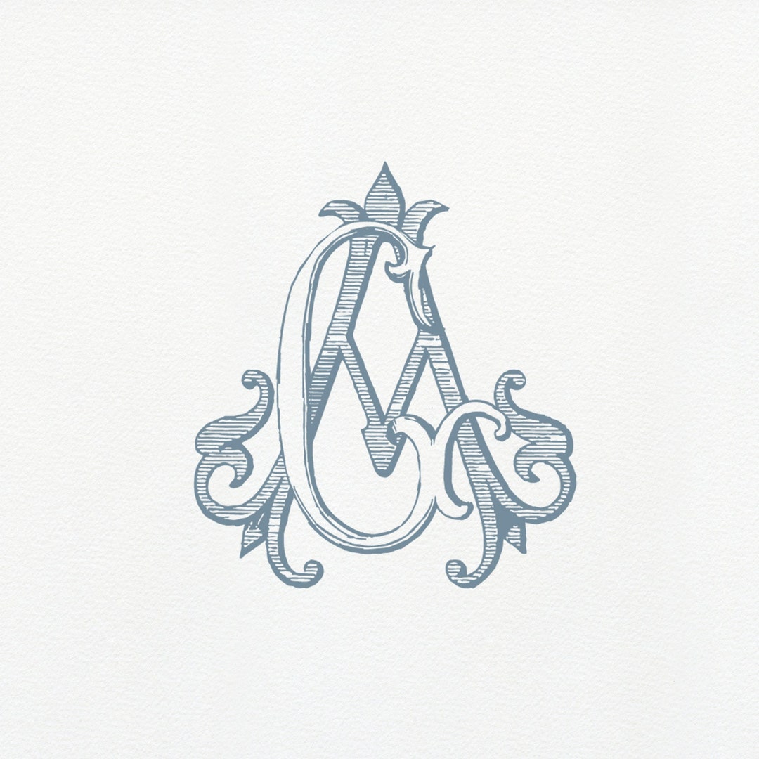 Vintage AG Monogram: Classic Wedding Duogram (digital Download) - Etsy